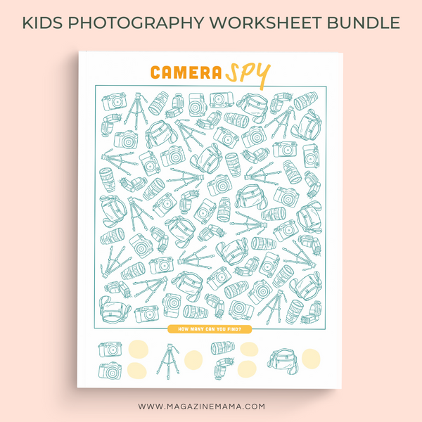 Kids Photography Worksheet Bundle - Magazine Mama