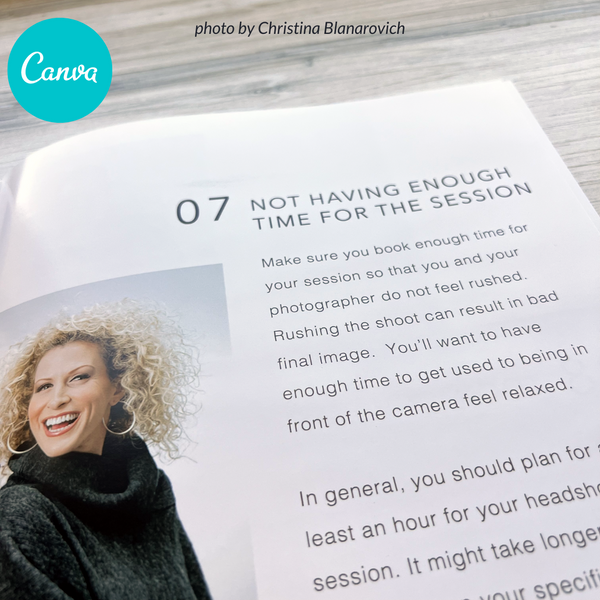 Canva Headshot Photography Lead Magnet Template - Magazine Mama