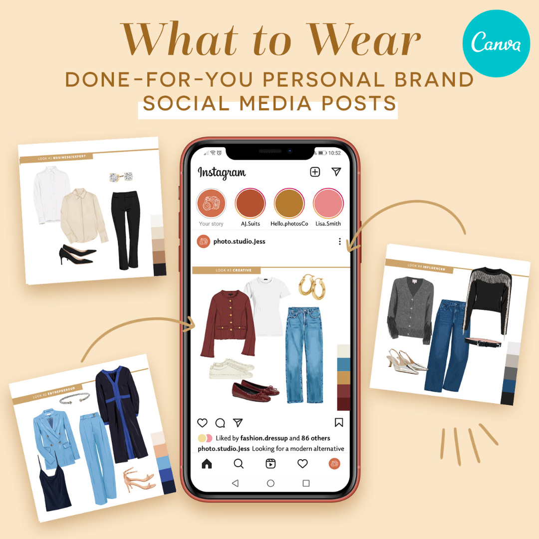 Personal Brand What to Wear Instagram and Social Media Posts Canva ...