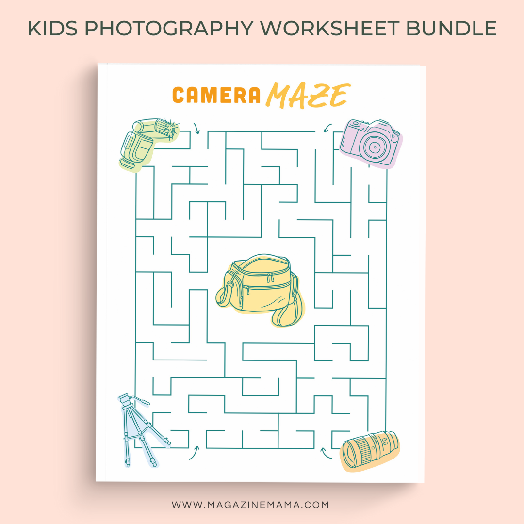 Kids Photography Worksheet Bundle - Magazine Mama