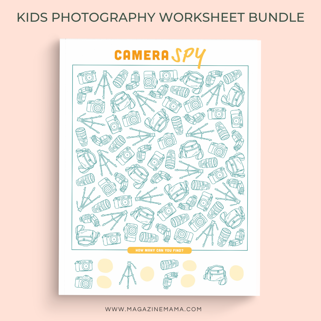 Kids Photography Worksheet Bundle - Magazine Mama
