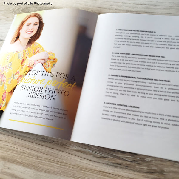 Senior Photography Magazine Template - Magazine Mama