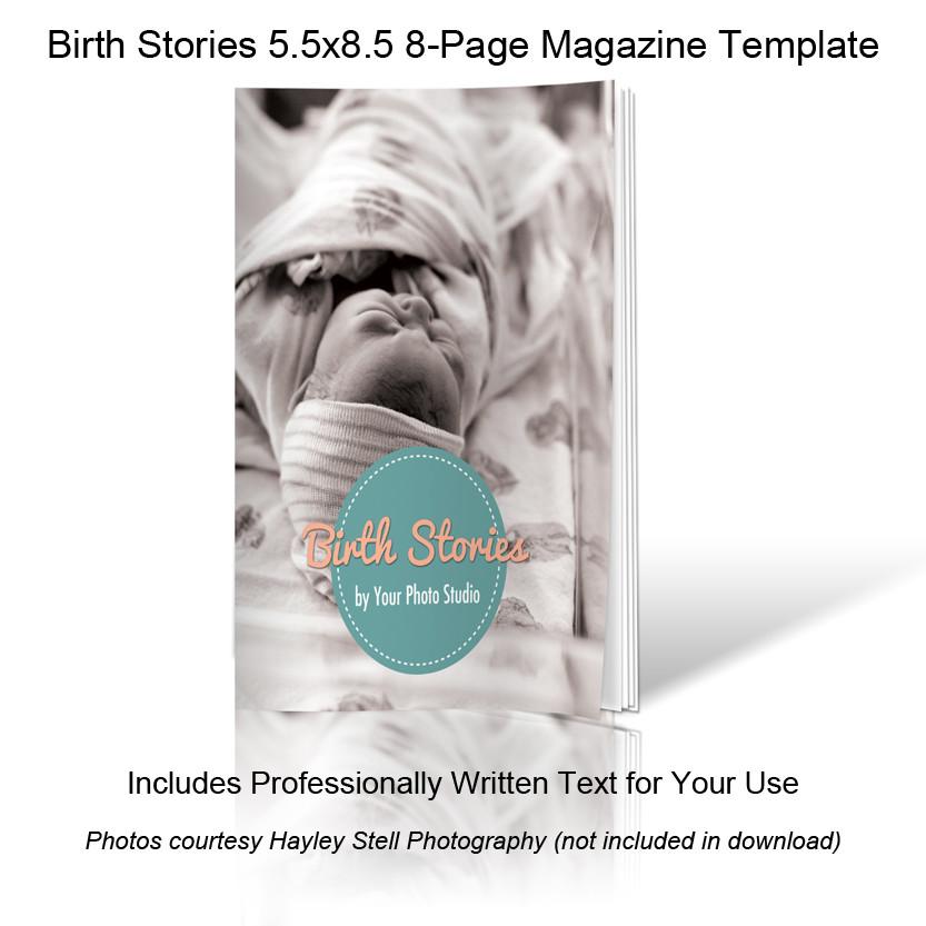 Birth Photography Labor & Delivery Magazine Template - Magazine Mama