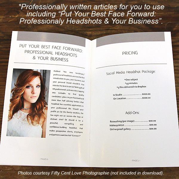 Professional Headshot Template Photoshop - Magazine Mama