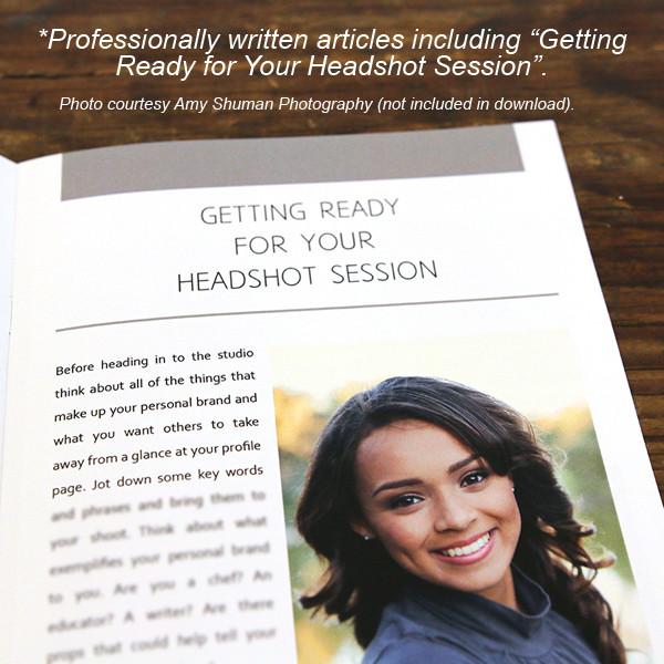 Professional Headshot Template Photoshop - Magazine Mama