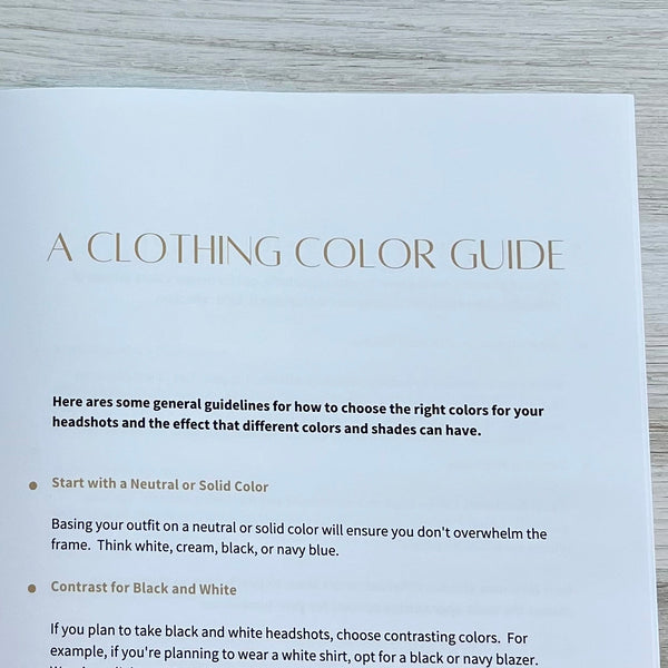 Headshots Photography Marketing Template What to Wear Guide (Canva Tem ...